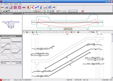 Elest Software - Calcolo di strutture edili - Scala a soletta rampante